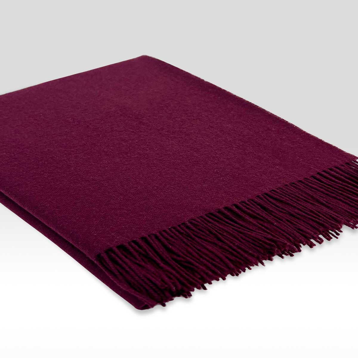 Pure Cashmere Throw - Claret | Tolly McRae Limited